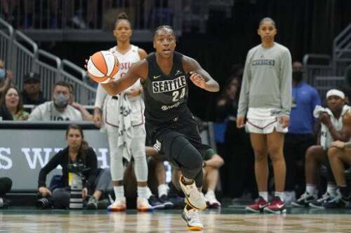 Stewart, Bird help Storm beat Mystics 97-84 to sweep series