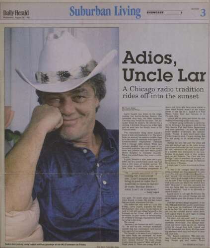 Adios, Uncle Lar, one last time