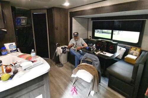 Trailers offer temporary home as flood victims plan future