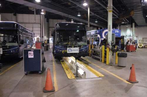 Images: Behind the scenes at the Pace River Division bus garage