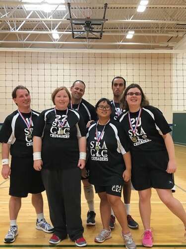 SRACLC volleyball players champs at La Grange tourney