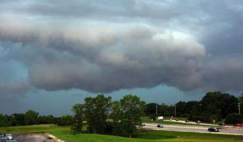 storm clouds before tornado
