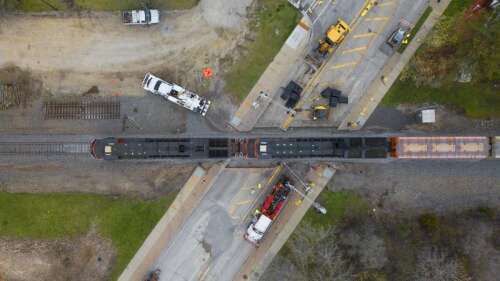 Suburban Skyview: A Canadian National train rolls through Barrington's ...