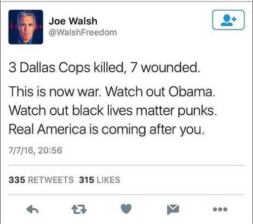 Former Rep. Joe Walsh: “Watch out Obama”