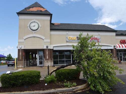 Tornado damages trees, shopping center roof in Naperville as severe ...