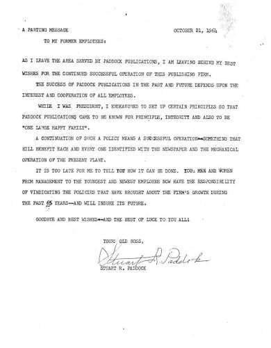 Last Paddock at paper reflects on family ownership legacy, importance ...