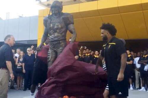 Arizona State unveils Tillman statue at Sun Devil Stadium
