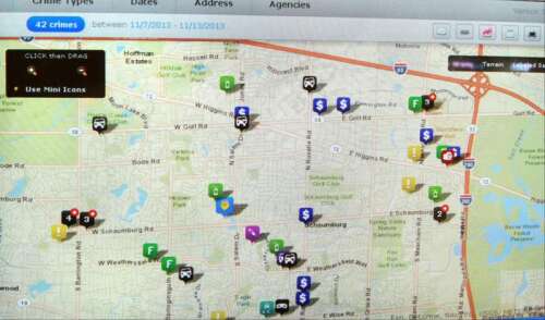 Schaumburg mapping all reported crimes online