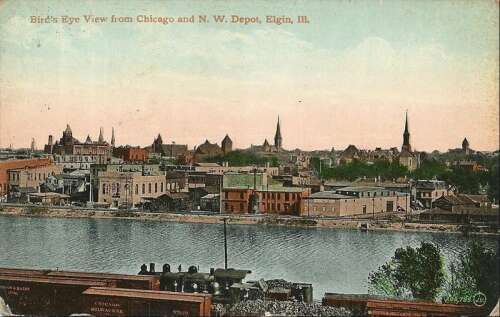 Elgin’s riverfront plans, then and now