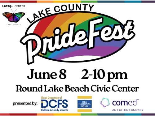 Annual Lake County PrideFest taking place in Round Lake Beach on June 8