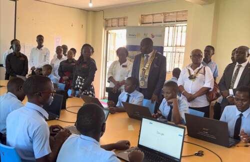 Shining achievement: Suburban Rotarians provide computer lab at Ugandan ...