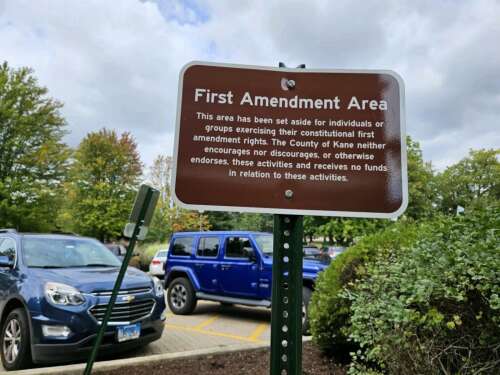 Kane County backs down on ‘First Amendment area’ at county building