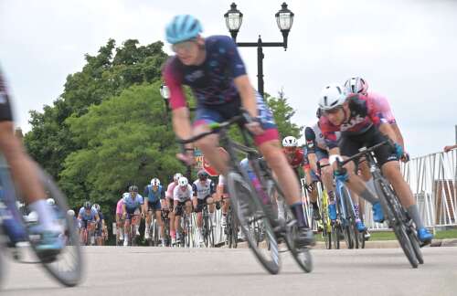 Bicycle racers whiz through Mundelein in the Chicago Grit series